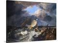 Calais Pier with French Poissards Preparing for Sea: an English Packet ...