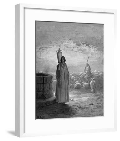 'Jacob, Keeping Laban's Flocks, Sees Rachel at the Well, 1866' Giclee ...