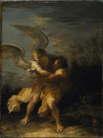 'Jacob Wrestling with the Angel' Giclee Print - Salvator Rosa ...