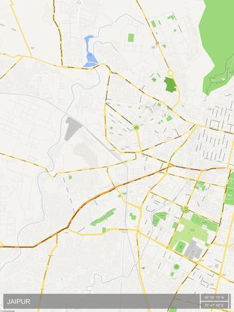 'Jaipur, India Map' Print | AllPosters.com