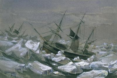 James Clark Ross Expedition in Antarctic in 1841 Giclee Print ...