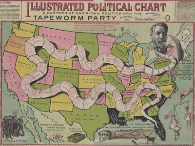 'James G. Blaine as the head of a tapeworm' Art | AllPosters.com