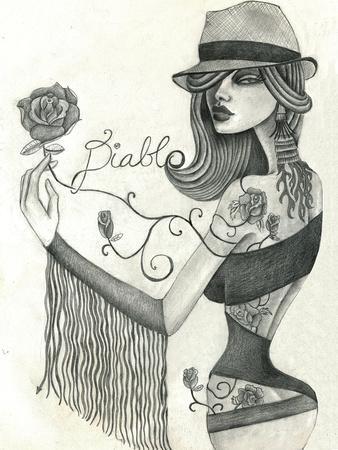 'Diablo (Drawing)' Posters - Jami Goddess | AllPosters.com