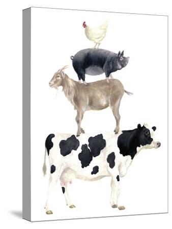 'Farmyard Antics' Stretched Canvas Print - Janie Howe | AllPosters.com