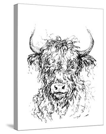 Sketchy Farmyard - Cow Stretched Canvas Print - Janie Howe | AllPosters.com