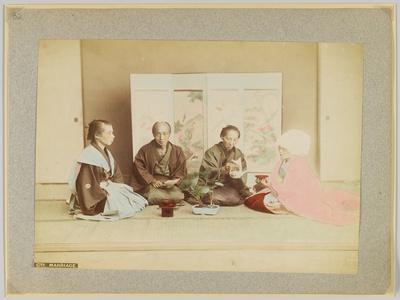 'Japanese Marriage Ceremony (Hand-Coloured B/W Photo)' Giclee Print ...