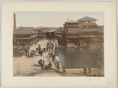 Yebisu Bashi, Osaka, Japan, C.1890 (Hand-Coloured B/W Photo) Giclee ...