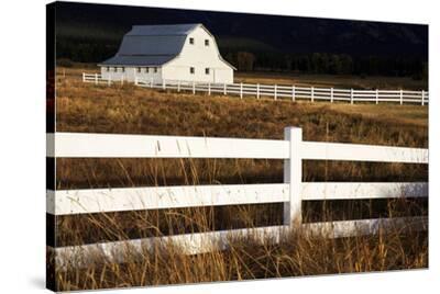 'White Bitterroot Barn' Stretched Canvas Print - Jason Savage ...
