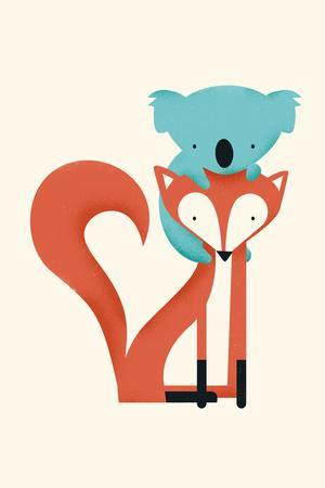 'Fox & Koala' Posters - Jay Fleck | AllPosters.com