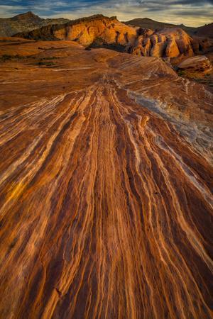 'USA, Nevada, Overton, Valley of Fire State Park. Multi-colored rock ...