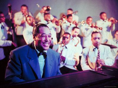 'Jazz Musician Duke Ellington Performing with His Band' Premium ...