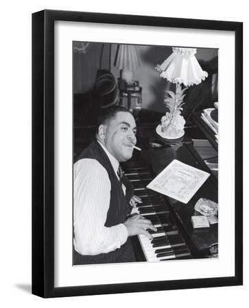 'Jazz Pianist Fats Waller Playing Piano with Cigarette Hanging Out of ...