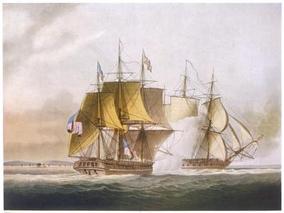 'Naval Combat off Boston Between Hms Shannon and the American Frigate ...