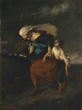 'The Knitting Lesson, 1869' Giclee Print - Jean-Francois Millet ...