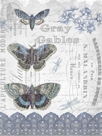 'Vintage Moth Collage' Giclee Print - Jean Plout | AllPosters.com