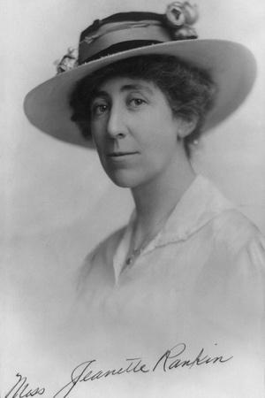'Jeannette Rankin, in 1916, the Year She Was Elected to Congress' Photo ...