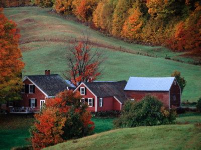 'Jenne Farm in the Fall, near Woodstock, Vermont, USA' Photographic ...