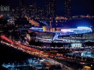 'The new Soldier Field at night, Bears vs. Packers, Soldier Field ...