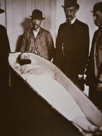 'Jesse James in His Coffin after Being Shot Dead in 1882' Giclee Print ...