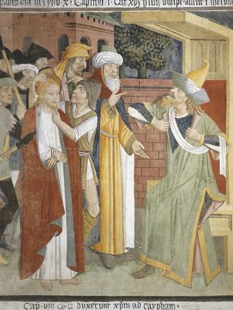 'Jesus before Caiaphas, Scene from Christ's Passion, Fresco, 1492 ...