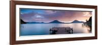 'Jetty in a Lake with a Mountain Range in the Background, Lake Atitlan ...