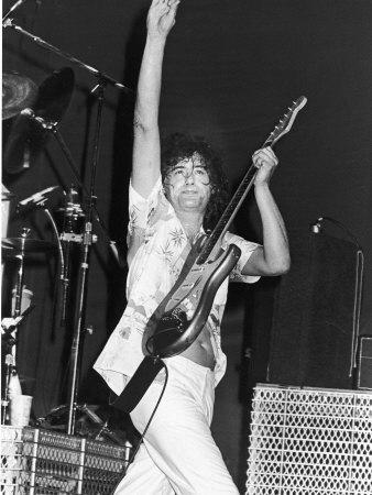 'Jimmy Page in Concert with His Band the Firm at Costa Mesa Pacific ...