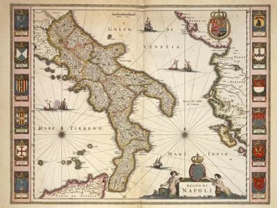 'Map of Calabria Region' Giclee Print - Joan Blaeu | AllPosters.com