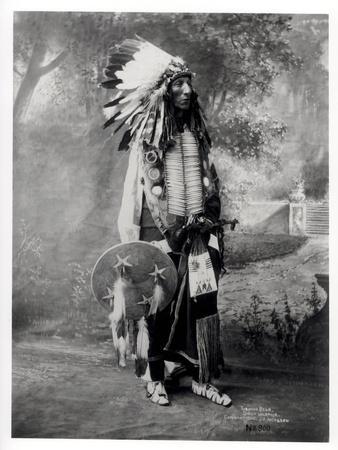 'Portrait of Turning Bear, a Sioux Warrior, C.1900 (B/W Photo)' Giclee ...