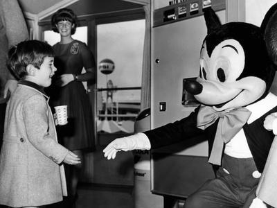 'John F Kennedy Jr Shake Hands with Mickey Mouse During Visit to New ...