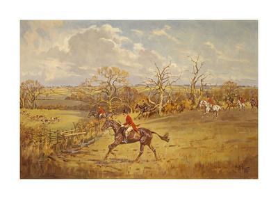 'The Meynell - Evening Hunt from Eaton Wood' Premium Giclee Print ...