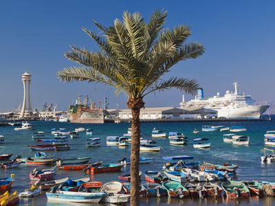 'Jordan, Aqaba, Port of Aqaba' Photographic Print - Walter Bibikow ...