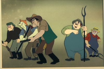 The Farmers Fighting the Animals, Scene from the Animated Film of ...
