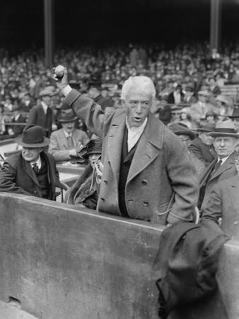 'Judge Kenesaw Mountain Landis, Commissioner of Baseball Opening a Game ...