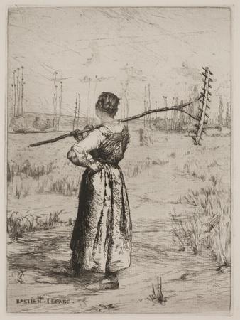 'Return from the Fields (Retour Des Champs), 1878 (Etching)' Giclee Print - Jules Bastien-Lepage ...