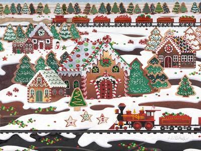 'Gingerbread Houses' Prints - Julie Pace Hoff | AllPosters.com