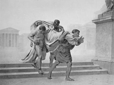 'Julius Caesar Being Carried from Fatal Death Scene' Giclee Print ...