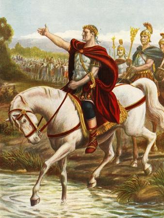 'Julius Caesar Crossing the Rubicon' Giclee Print - Tancredi Scarpelli ...