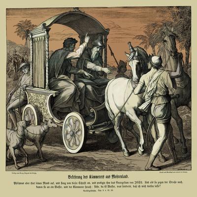 'Conversion of the chamberlain, Acts of the Apostles' Giclee Print ...