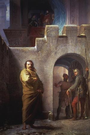 'Kaiser Heinrich Iv. in Canossa' Giclee Print - Eduard Schwoiser ...
