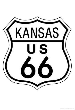 'Kansas Route 66 Sign Art Poster Print' Poster | AllPosters.com