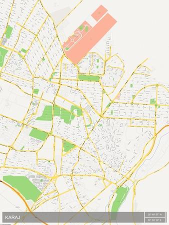 'Karaj, Iran, Islamic Republic of Map' Print | AllPosters.com