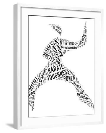 'Karate Pictogram On White Background' Posters - seiksoon | AllPosters.com