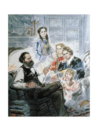 'Karl Marx and His Family by Ghan Zen Mon' Giclee Print | AllPosters.com