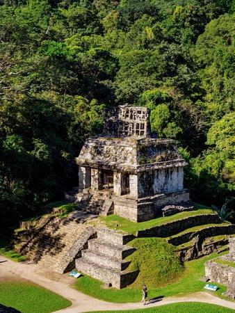 Temple of the Sun, elevated view, Palenque Archaeological Site ...