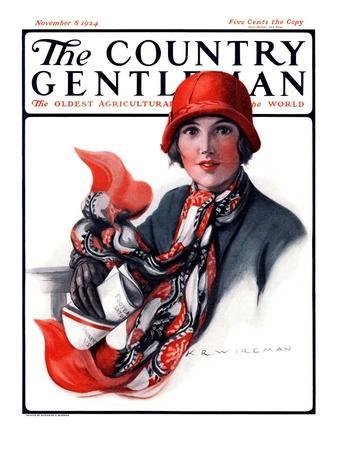 '"Dressing Doggie," Country Gentleman Cover, March 24, 1923' Giclee ...