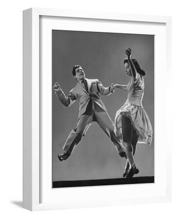 'Kaye Popp and Stanley Catron Demonstrating a Step of the Lindy Hop ...