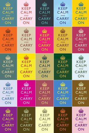 'Keep Calm and Carry On Colorful Collage Poster' Posters | AllPosters.com