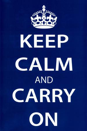 'Keep Calm and Carry On, Dark Blue' Photo | AllPosters.com