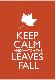 'Keep Calm and Watch the Leaves Fall Poster' Photo | AllPosters.com