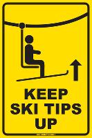 'Keep Ski tips up' Tin Sign | AllPosters.com